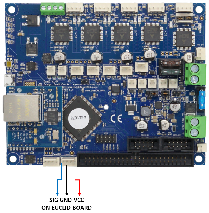 Euclid Wiring to Duet2 Hardware | Euclid Probe the highly accurate detachable Z-probe for your ...